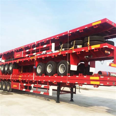 3 Axle 40ft Flatbed Container Chassis Trailer China Flatbed Container Chassis Trailer And 40ft