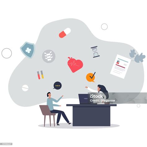 건강 문맹 퇴치 및 신체 건강 관리 작은 사람 Conceptflat 벡터 일러스트레이션을 이해하기 위한 의학 교육 개념에 대한