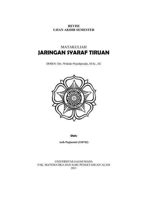 Jaringan Syaraf Tiruan Uas Docs Pdf