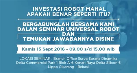 Seminar Universal Robot Pameran And Seminar Pt Surya Sarana Dinamika