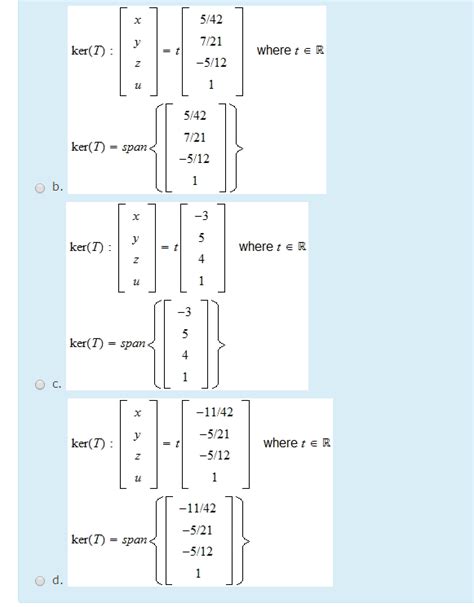 solved let t r4 r3 be the linear transformation 3 4 2 1 2
