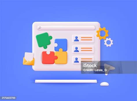 프로젝트 관리 팀워크의 상징 문제 해결 연결 직소 퍼즐의 3d 손에서 비즈니스 도전 파트너십 성공 3d 웹 벡터 일러스트레이션 Advertising Week에 대한 스톡