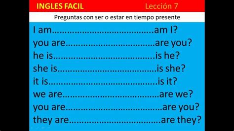 Preguntas Y Respuestas Usando El Verbo To Be Consejos