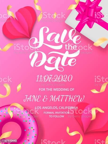 날짜 문자를 저장합니다 포스터 또는 배너용 벡터 스톡 일러스트레이션 결혼식에 대한 스톡 벡터 아트 및 기타 이미지 결혼식 기혼 도넛 Istock