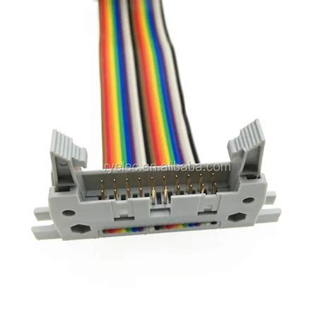 Mm Poles Idc Male To Pin Idc Female Dc Fc Connector Jtag Rainbow Flat Ribbon Cable