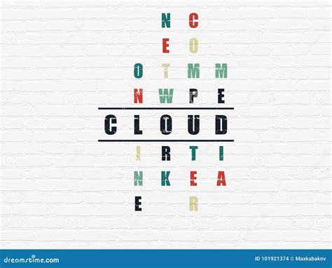 Cloud Computing Concept Cloud In Crossword Puzzle Stock Illustration