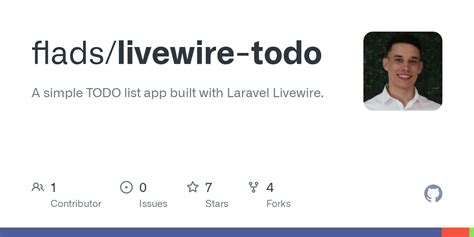 Github Fladslivewire Todo A Simple Todo List App Built With Laravel