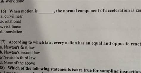 When Motion Is The Normal Component Of Acceleration Is Ze Filo