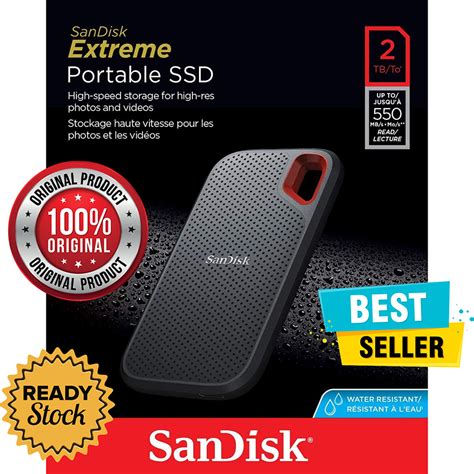 Sandisk Extreme Portable Ssd Usb Type C Tb Portabel Tera Byte Penyimpanan Data Foto Video