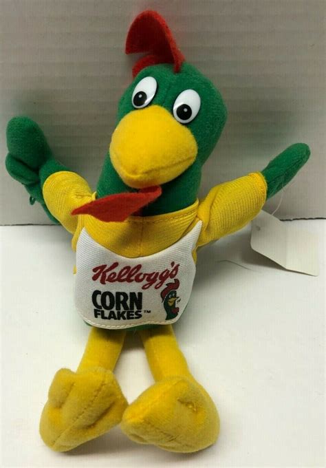 Kelloggs Corn Flakes 9 12 Cornelius Bean Bag Rooster Chicken Plush Figure Kellogg
