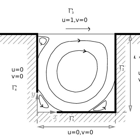 1 The 2d Lid Driven Cavity Problem Download Scientific Diagram