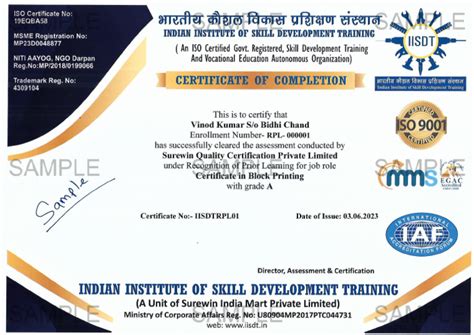 Sample Rpl Certificate 1 Pdf