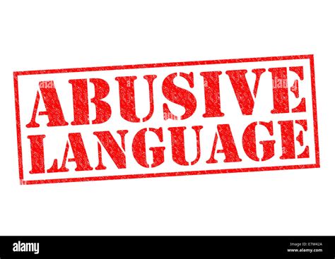 Abusive Language Red Rubber Stamp Cut Out Stock Images And Pictures Alamy