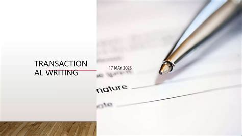 Transactional Writing Pptx