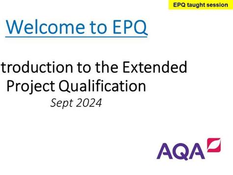 Aqa Epq Taught Element Lesson 1 Epq Launch Teaching Resources