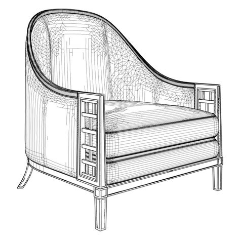 Antique Armchair Vector Classic Retro Chair Illustration Isolated On