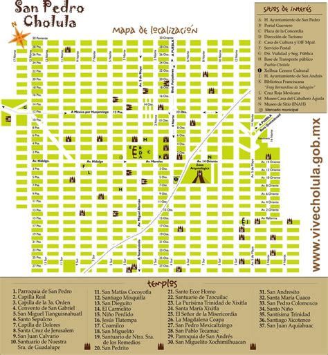 Mapa Of San Pedro Cholula
