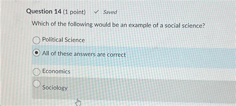 Solved Question 14 1 ﻿point ﻿savedwhich Of The Following