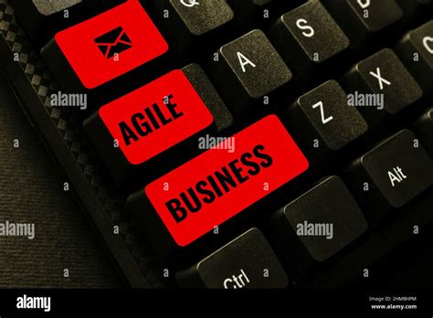 Text Sign Showing Agile Business Business Showcase Capability Of