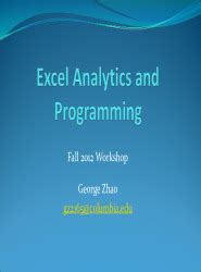Introduction To Excel VBA Macro Programming