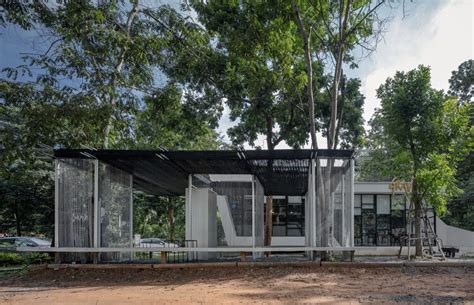 Grid Lines Boundary Pavilion Sim Studio Archdaily