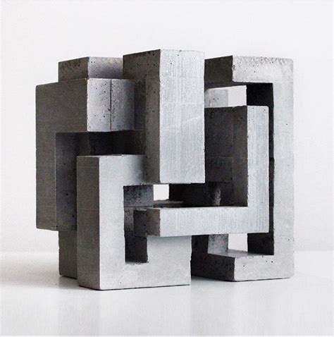 Cast Concrete Cubic Architecture Architecture Model Conceptual Model Architecture