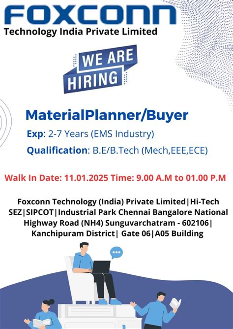 Walkininterview Jobopportunity Foxconntechnology Manufacturingjobs Chennaijobs