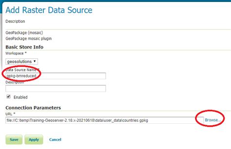 adding a gpkg raster layer — geoserver training
