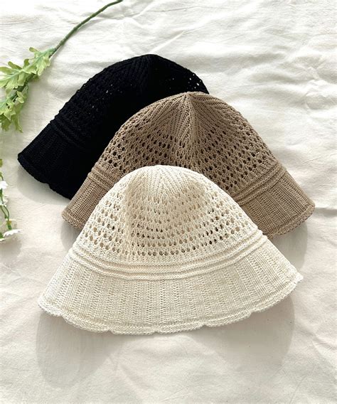 벨디아 펀칭 라탄 지사 밀짚 뜨개 니트 여름 보헤미안 벙거지 모자