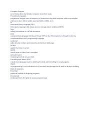 Introduction To Computer Programming Procedural Languages SQL