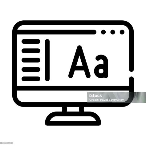 Polices Système Dexploitation Ligne Icône Vector Illustration Vecteurs Libres De Droits Et Plus