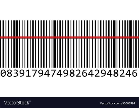 Realistic Bar Code Icon Sample Of Bar Code Sign Vector Image