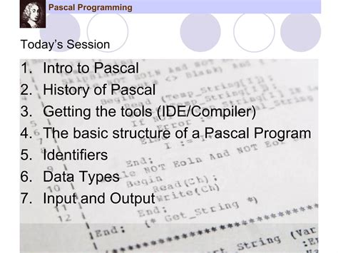 Pascal Programming Session 1 Ppt Programming Languages Computing