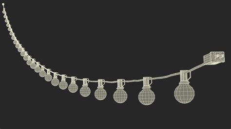 3d Model Outdoor String Lights Turbosquid 1997406