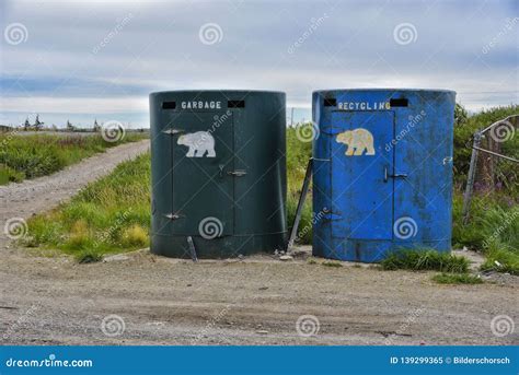 Polar Bear Proof Garbage Containers Stock Image Image Of Polar Lock