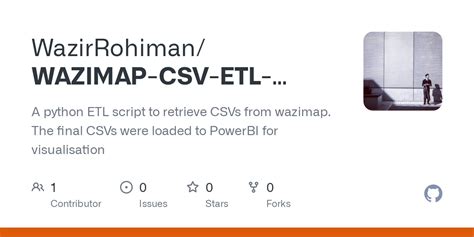Github Wazirrohimanwazimap Csv Etl Script A Python Etl Script To