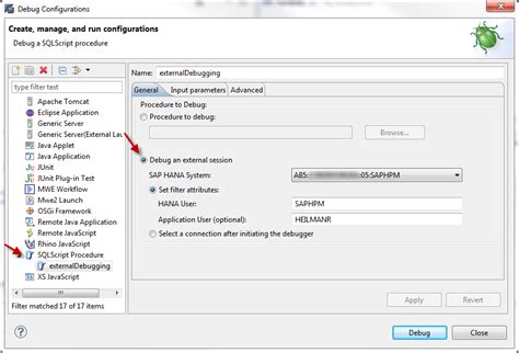 Sqlscript Debugging From External Session Sap Community
