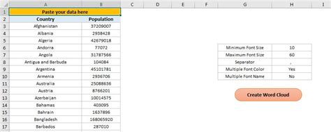 Word Cloud In Excel Using VBA PK An Excel Expert