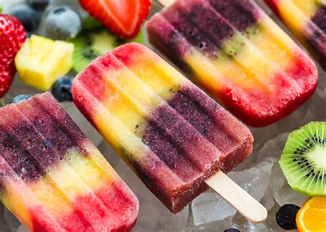 Rainbow Popsicle Ice Pops Rainbow Fun Rainbow Pudding Pops Recipe