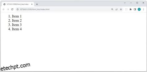 3 tipos de listas HTML e como usá las etechpt com
