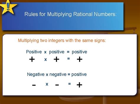 Rational Numbers Multiplying Rational Numbers Multiplying Rational Numbers