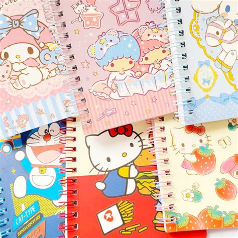 美乐蒂双子星本子可爱笔记本卡通线圈本小白狗a6彩页便携记事本新虎窝淘