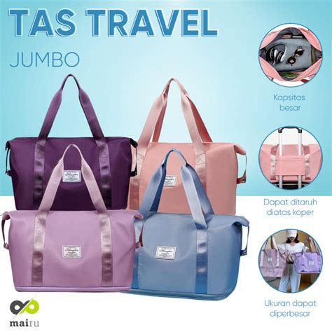 Jual Tas Travel Bag Besar Anti Air Duffel Hand Carry Tas Tenteng