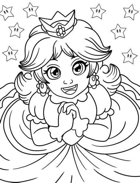 Ausmalbild Prinzessin Daisy Ausmalbild Märchenprinzessin · Creative