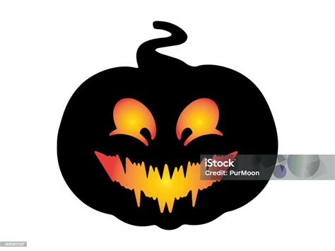 무서운 얼굴 호박 할로윈 실루엣 그림입니다 공포 할로윈 얼굴 호박 라인 아트 으스스한 얼굴 호박 할로윈 흑백 할로윈 얼굴 호박 장식 10월에 대한 스톡 벡터 아트 및 기타
