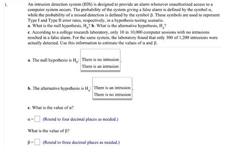 Solved An Intrusion Detection System Ids Is Designed To