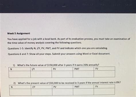 Solved Week 5 Assignment You Have Applied For A Job With A