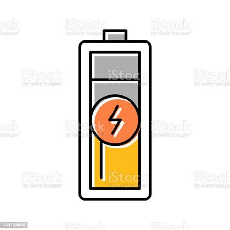 충전 배터리 전원 에너지 색상 아이콘 벡터 일러스트 레이 션 가득 찬에 대한 스톡 벡터 아트 및 기타 이미지 가득 찬 금속 기계공 Istock
