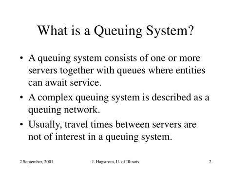 PPT Queuing Systems PowerPoint Presentation Free Download ID 5460988