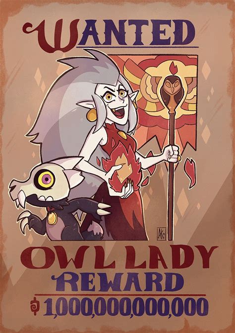 Eda The Owl Lady Wanted Poster Modern Poster Layouts